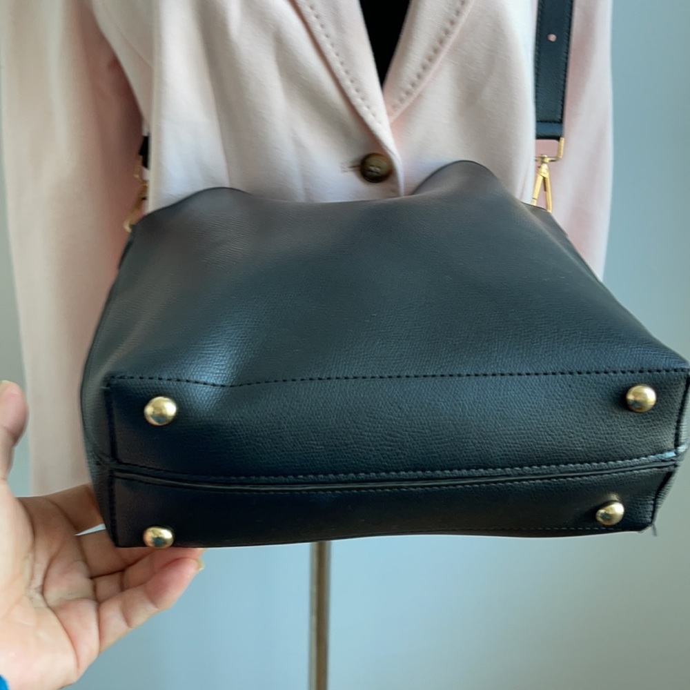 Miniso Minimalist Bucket Bag Black - Gem